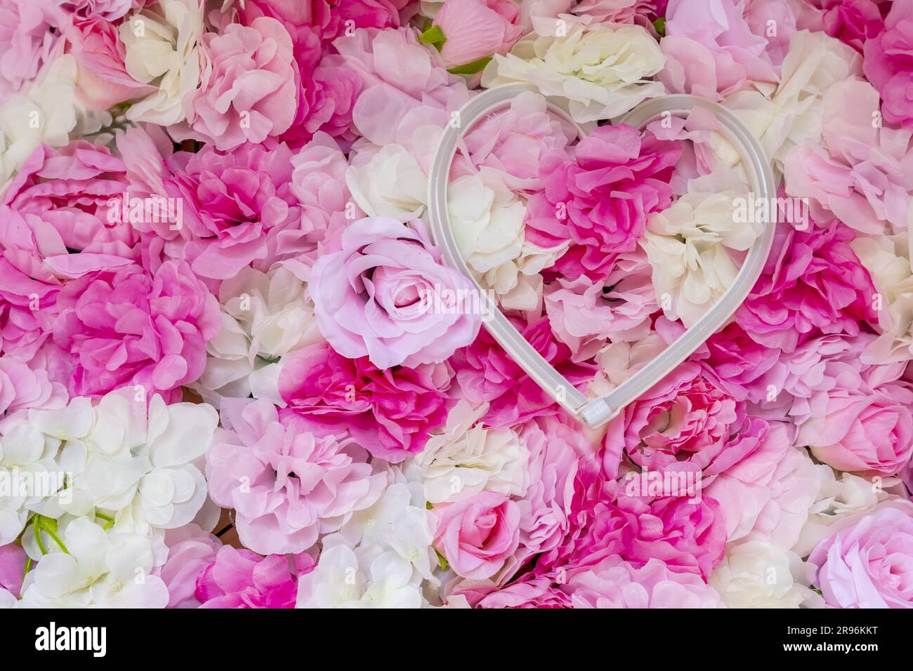Wall with Flowers and Heart Shape in Switzerland Stock Photo - Alamy