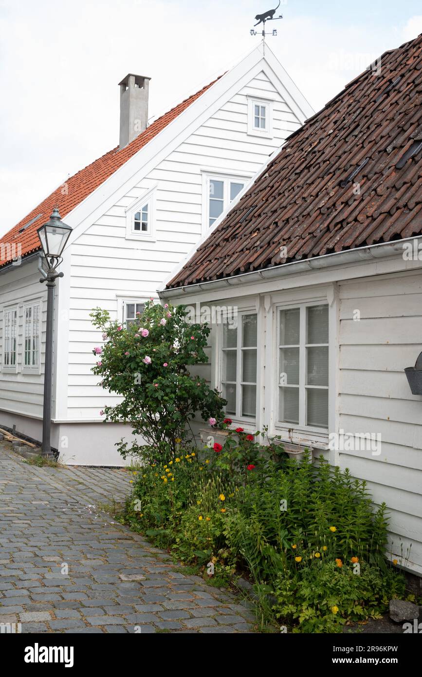 Gamle Stavanger (Stavanger old town) wooden buildings, Norway Stock ...