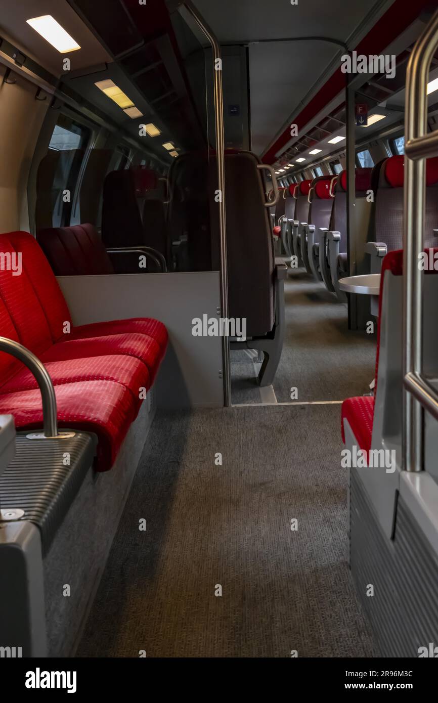 First Class in a Train, Switzerland Stock Photo - Alamy