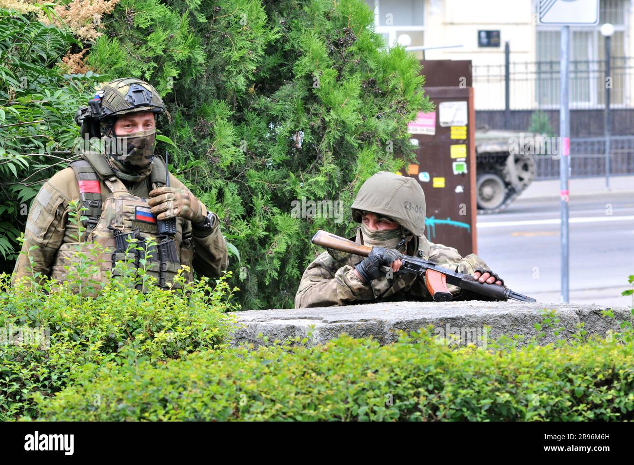Rostov On Don, Russian Federation. 24th June, 2023. Fighters of Wagner ...