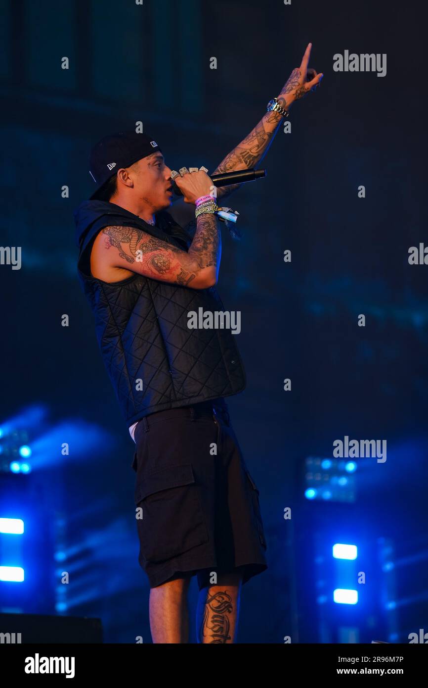 Glastonbury, UK. 24th June, 2023. Central Cee ( Oakley Neil H. T ...