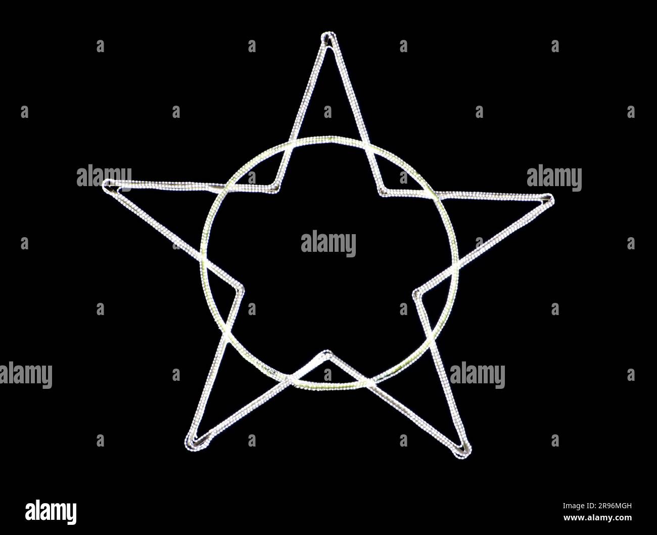 Illuminated Star and Circle Stock Photo - Alamy