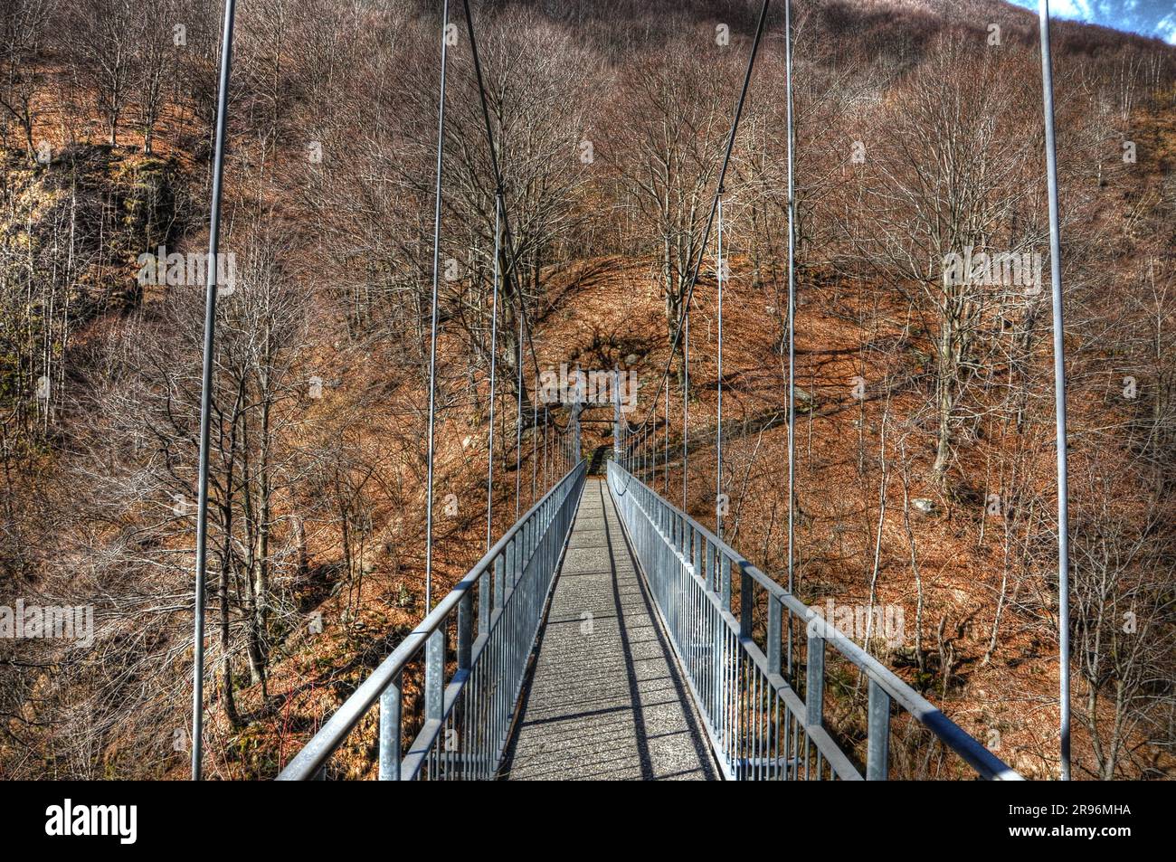 Modern Hanging Bridge Stock Photo - Alamy