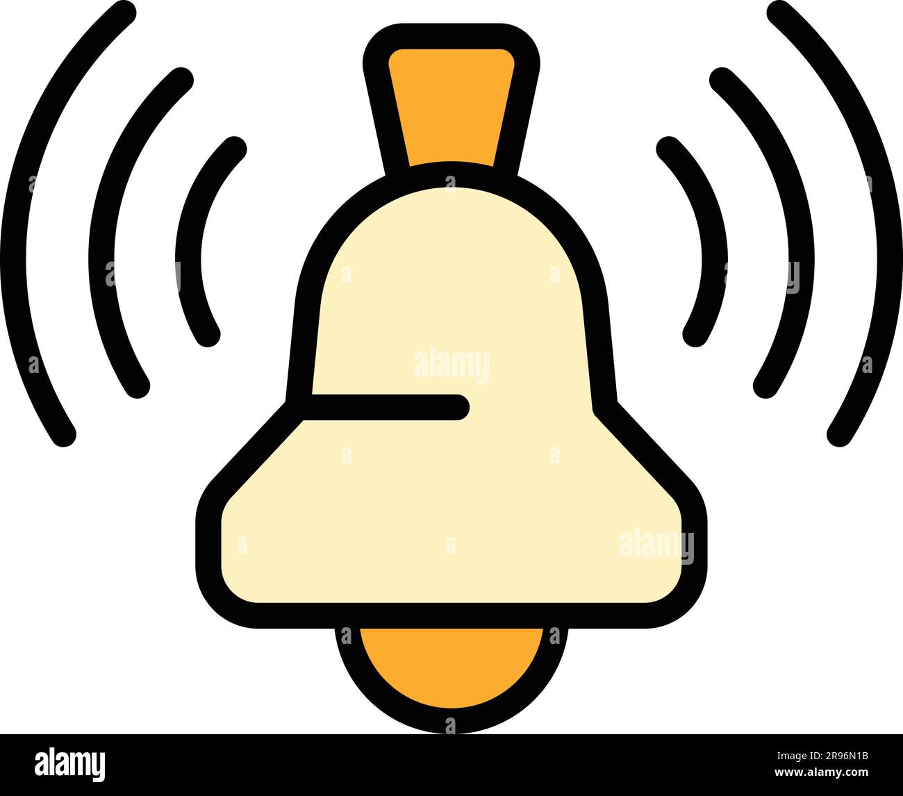 Late work notification icon. Outline Late work notification vector icon ...