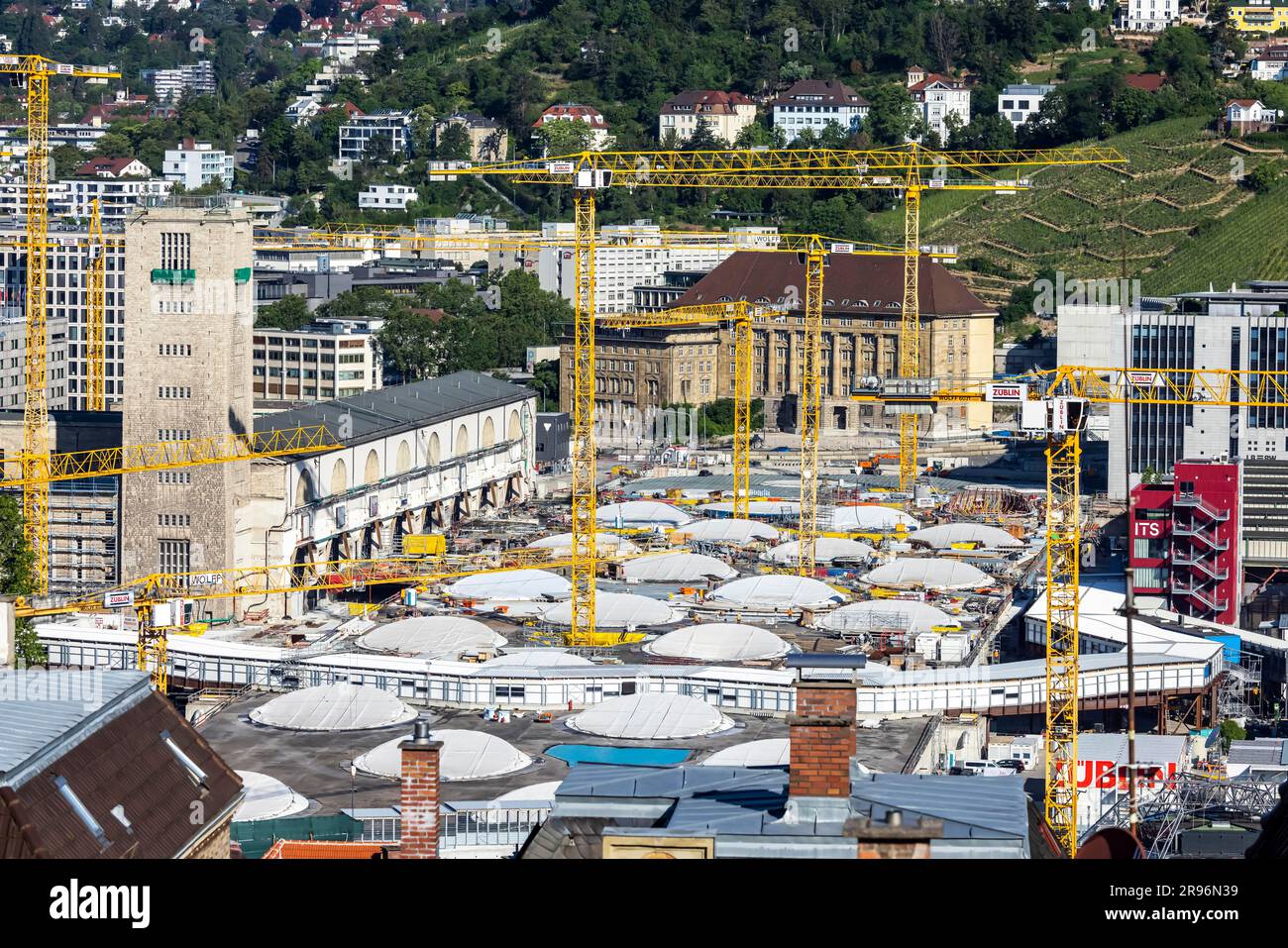 Construction site of the main station, where the new through station ...