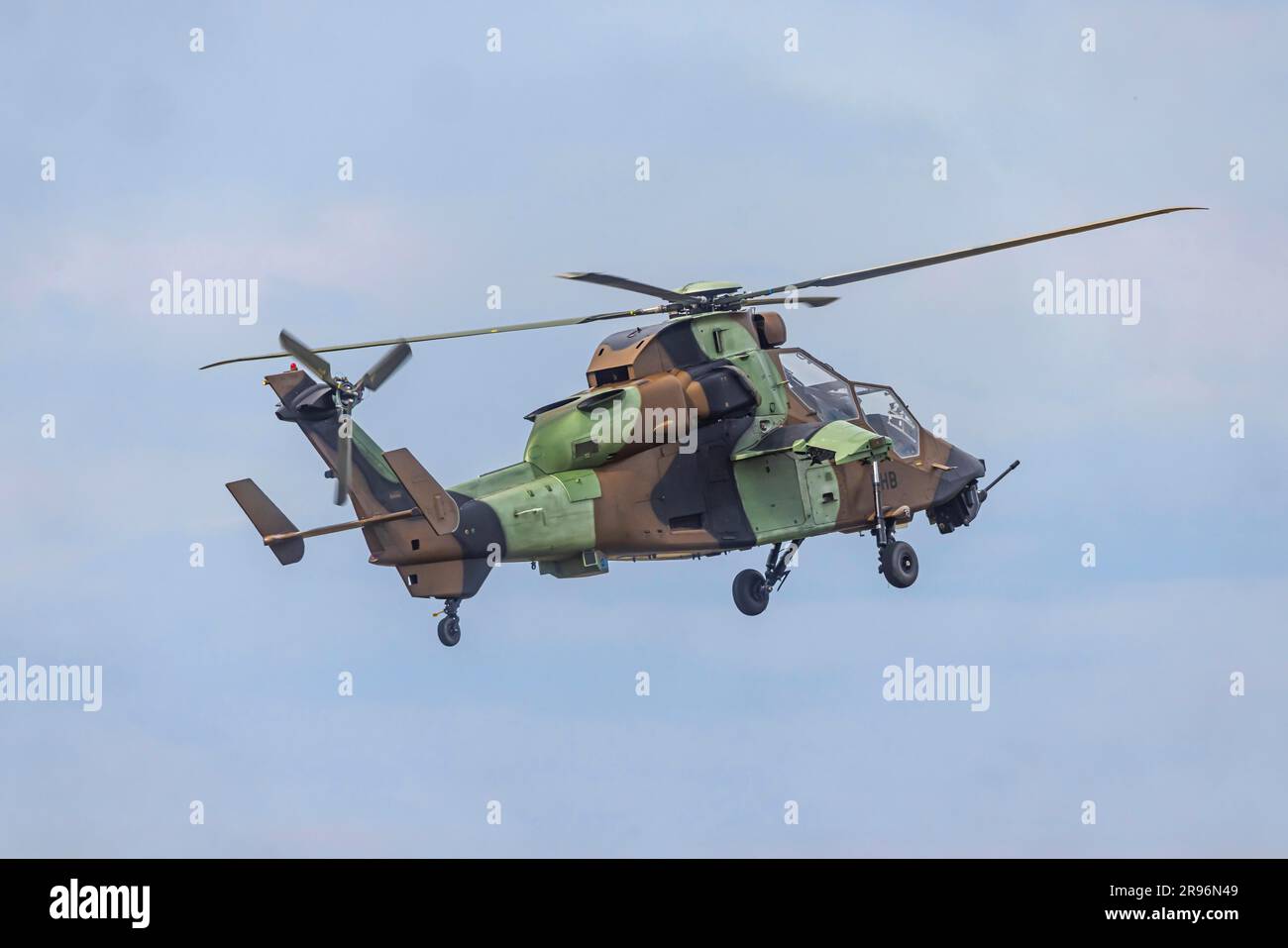 French Army Tiger helicopter in flight, Franco-German combat helicopter ...