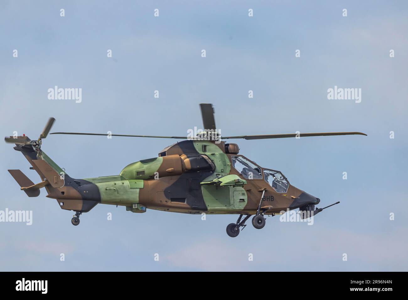 French Army Tiger helicopter in flight, Franco-German combat helicopter ...