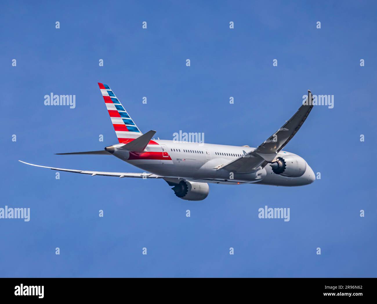 Boeing 787-8 Dreamliner of the airline American Airlines during take ...