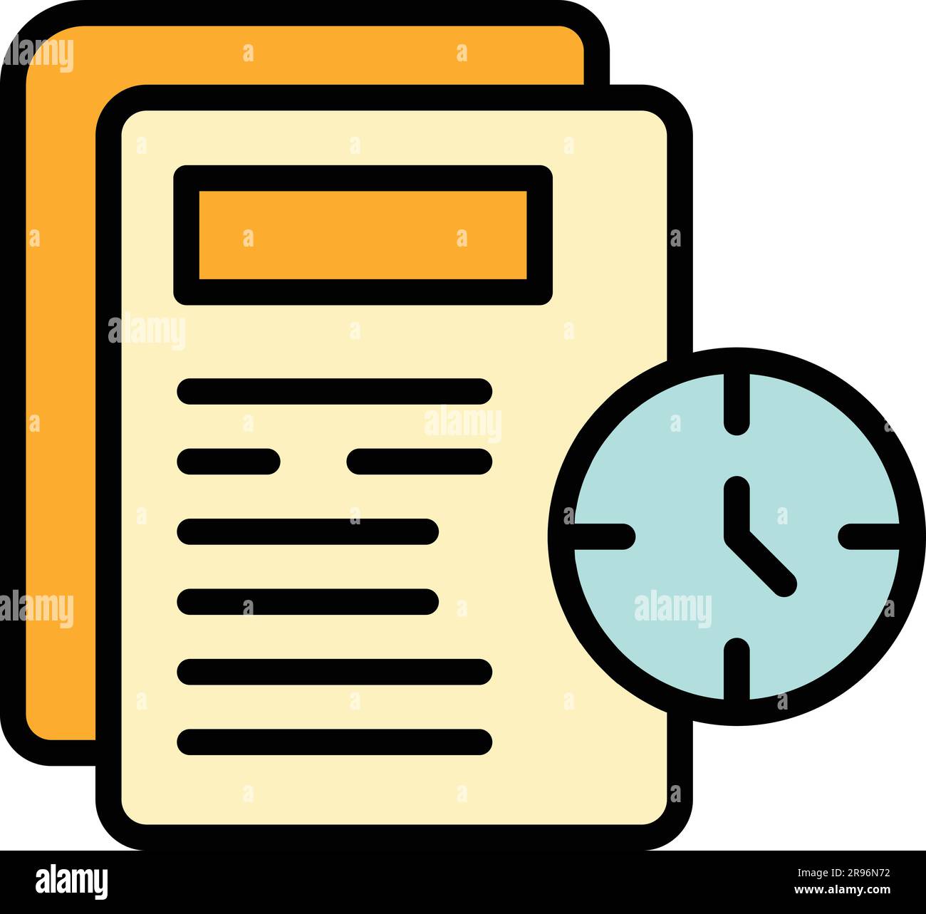 Late work papers icon. Outline Late work papers vector icon for web ...
