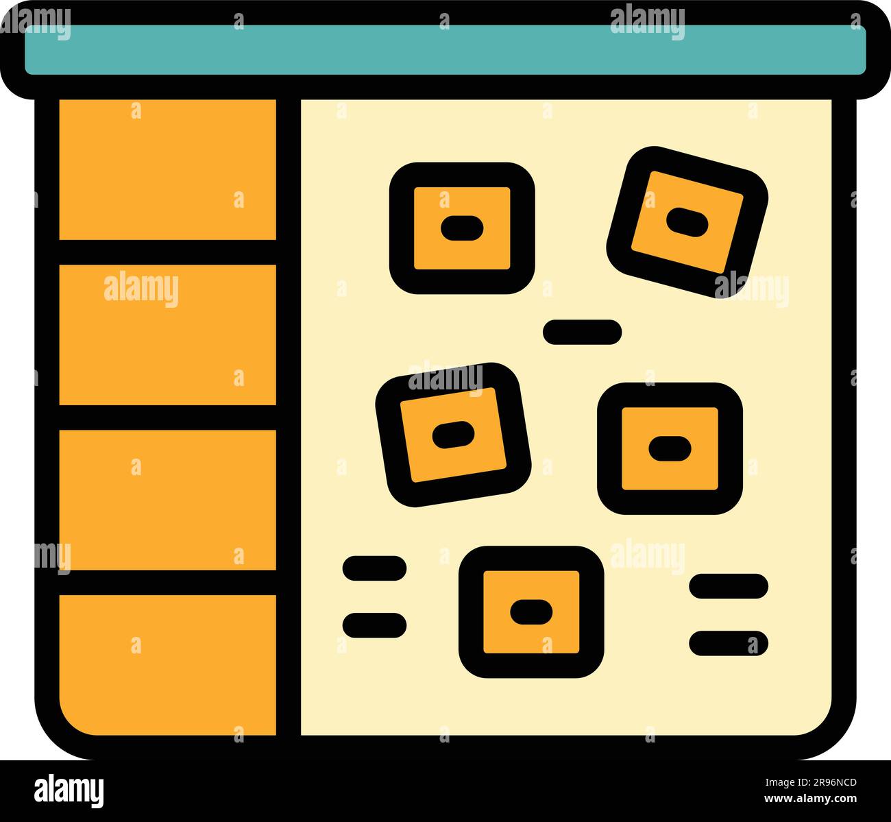 Late work board icon. Outline Late work board vector icon for web ...