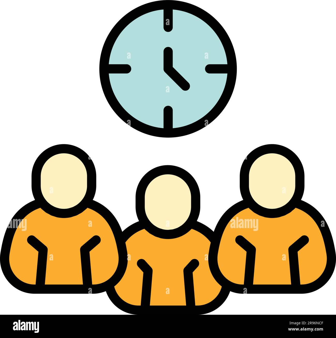 Late work group icon. Outline Late work group vector icon for web ...