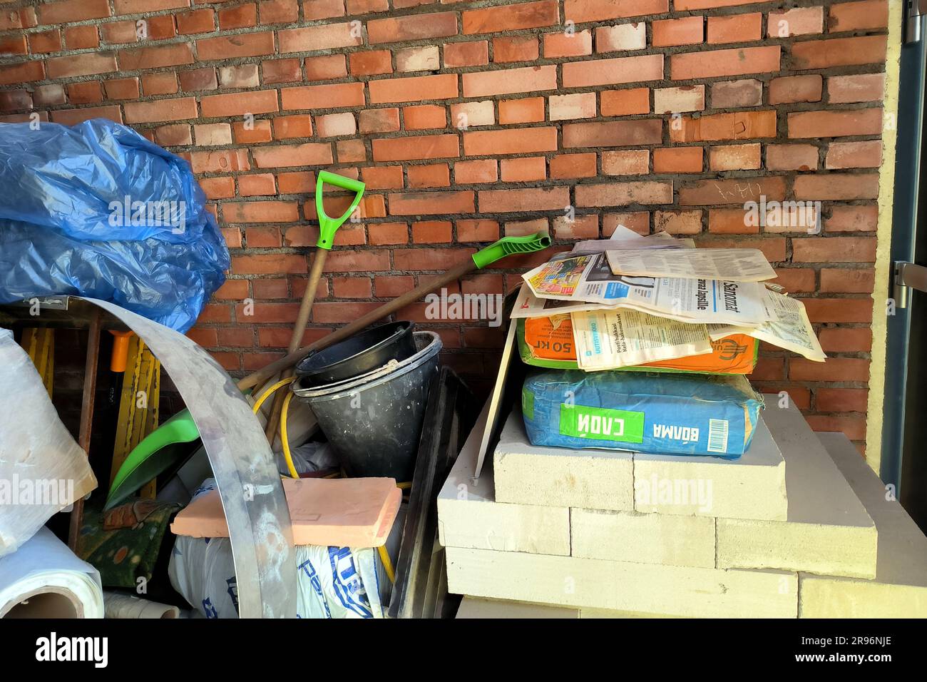 Russian Federation. Saint-Petersburg. June, summer. Building materials ...