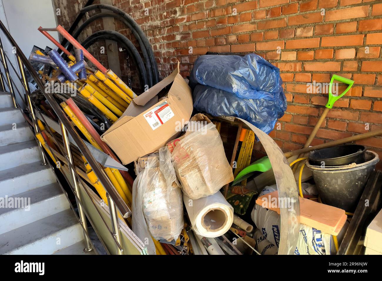 Russian Federation. Saint-Petersburg. June, summer. Building materials ...