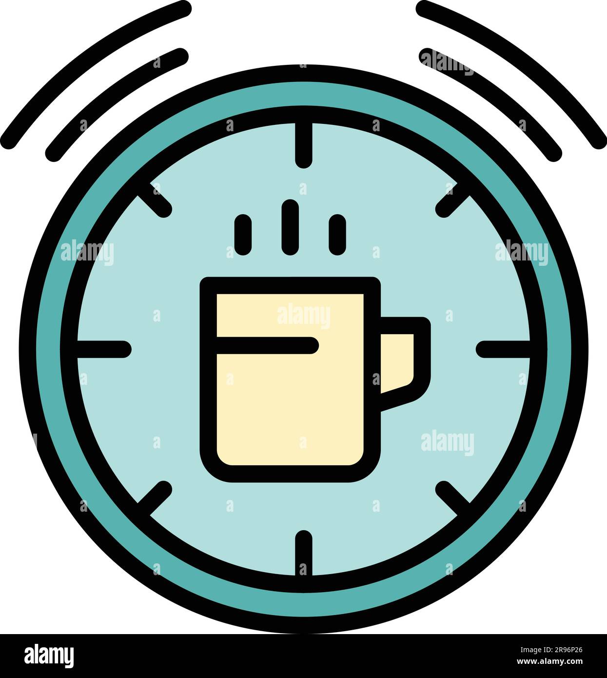 Late work tea time icon. Outline Late work tea time vector icon for web ...