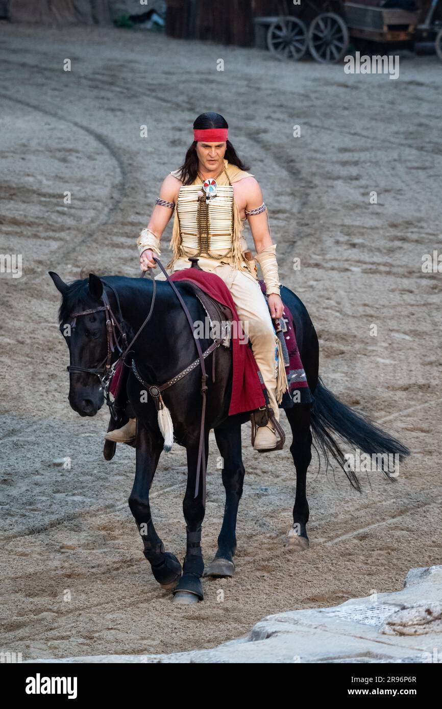 Bad Segeberg, Germany. 24th June, 2023. Alexander Klaws as Winnetou ...