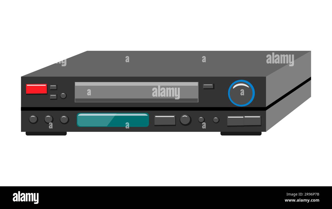 Black old vintage volumetric retro hipster antique video recorder for ...