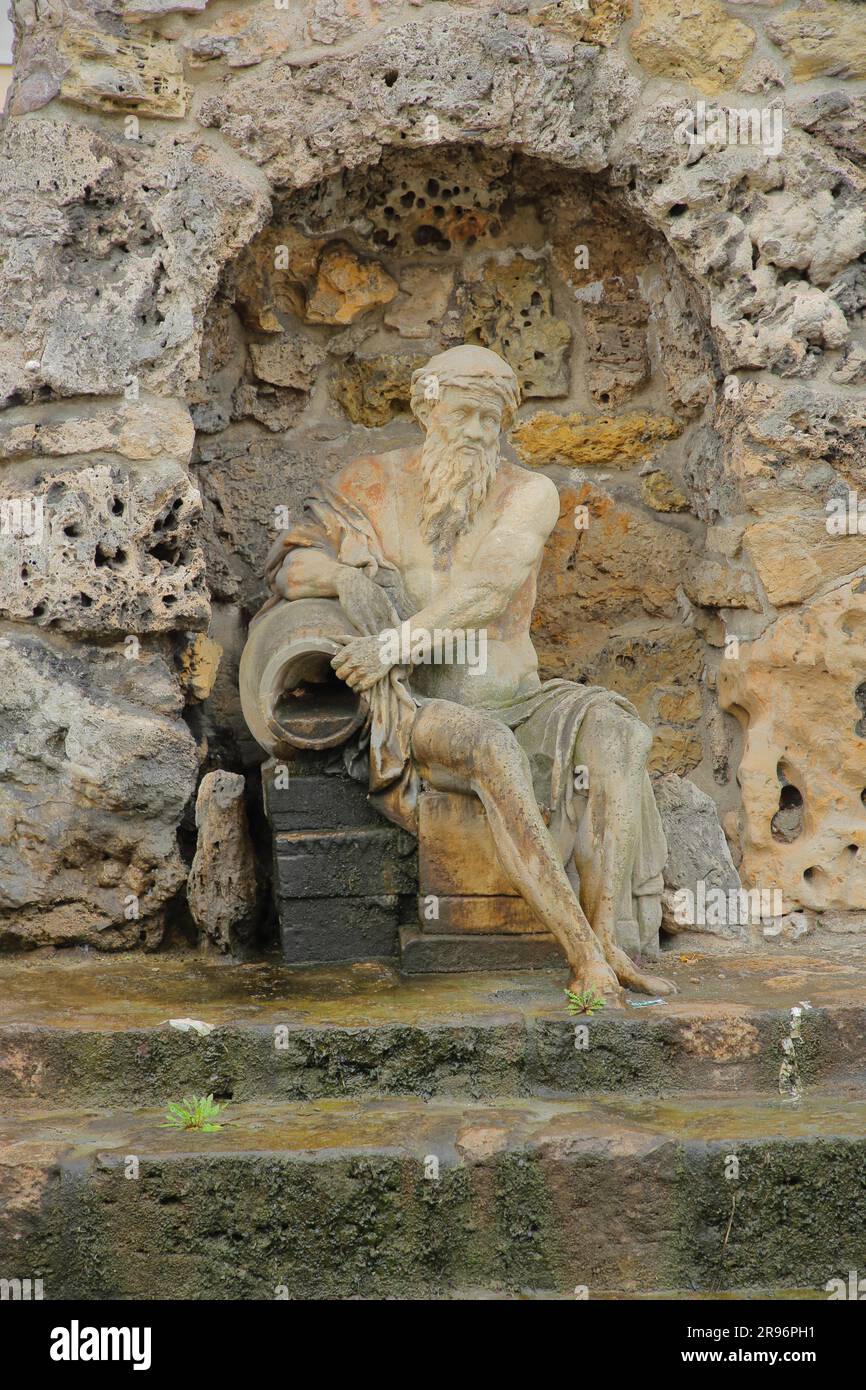 Neptune grotto with Roman water god Neptune and jug, Arnstadt, Roman ...