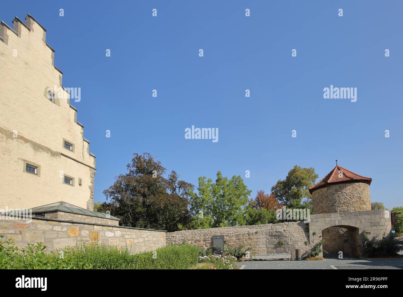 Old castle built in 1512 with powder tower and historic town ...