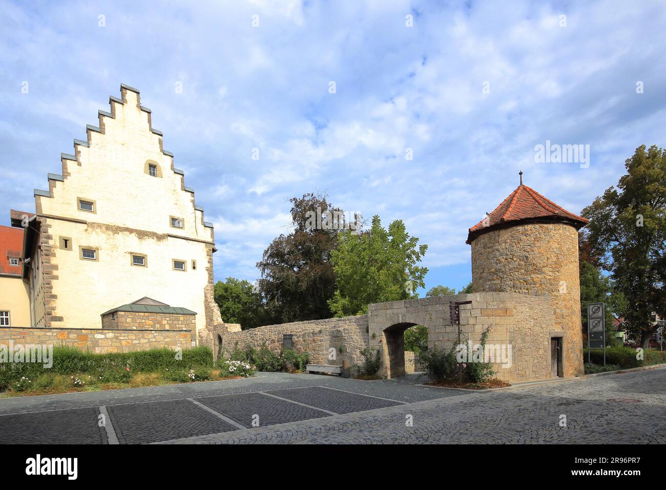 Old castle built in 1512 with powder tower and historic town ...