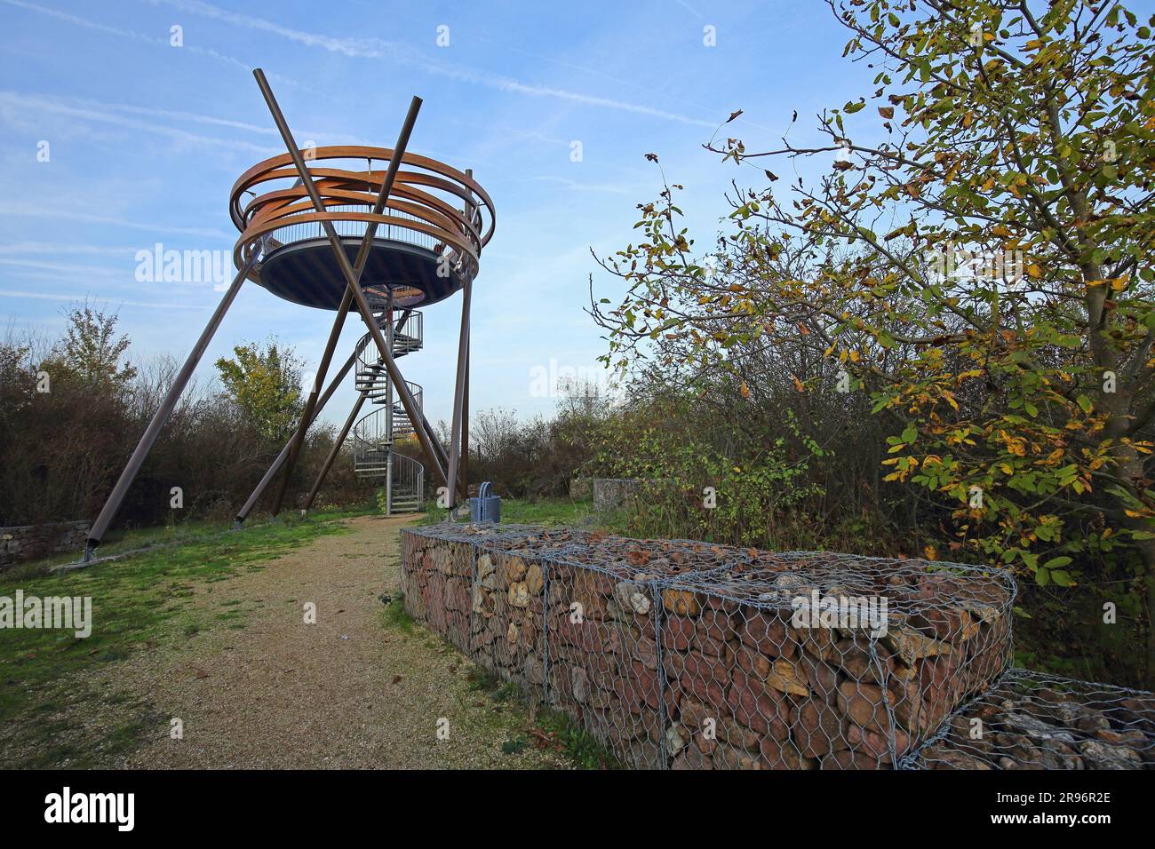 Bird's Nest Lookout Tower in the RhineMain Regional Park, Rhine, Main ...