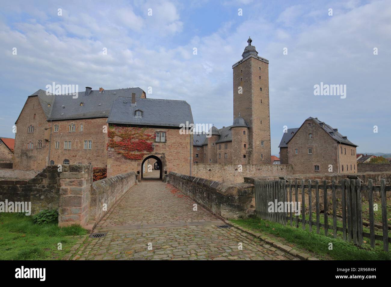 Castle built 13th century, castle complex, Steinau an der Strasse ...