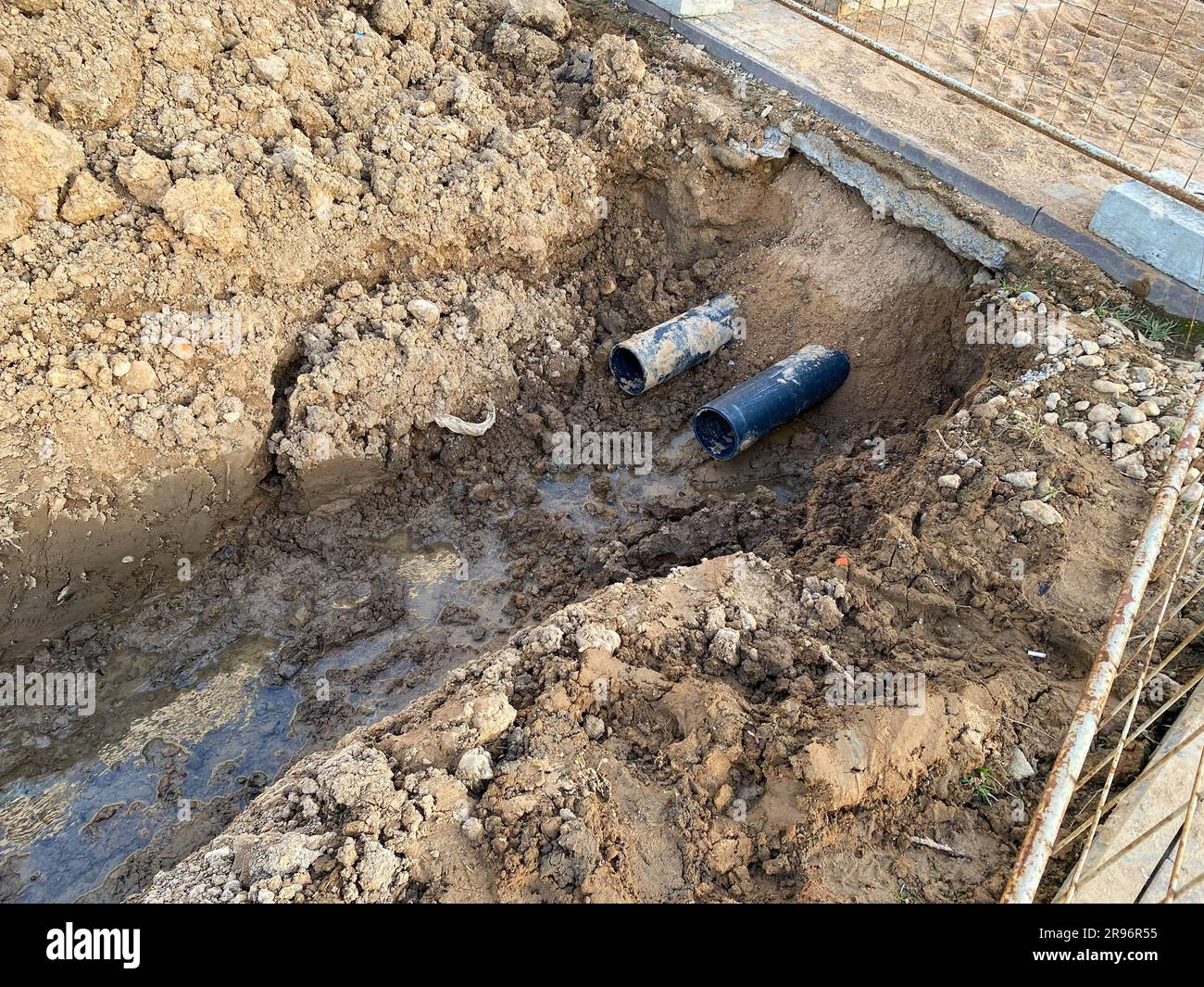 Laying gas pipes in the road hi-res stock photography and images - Alamy