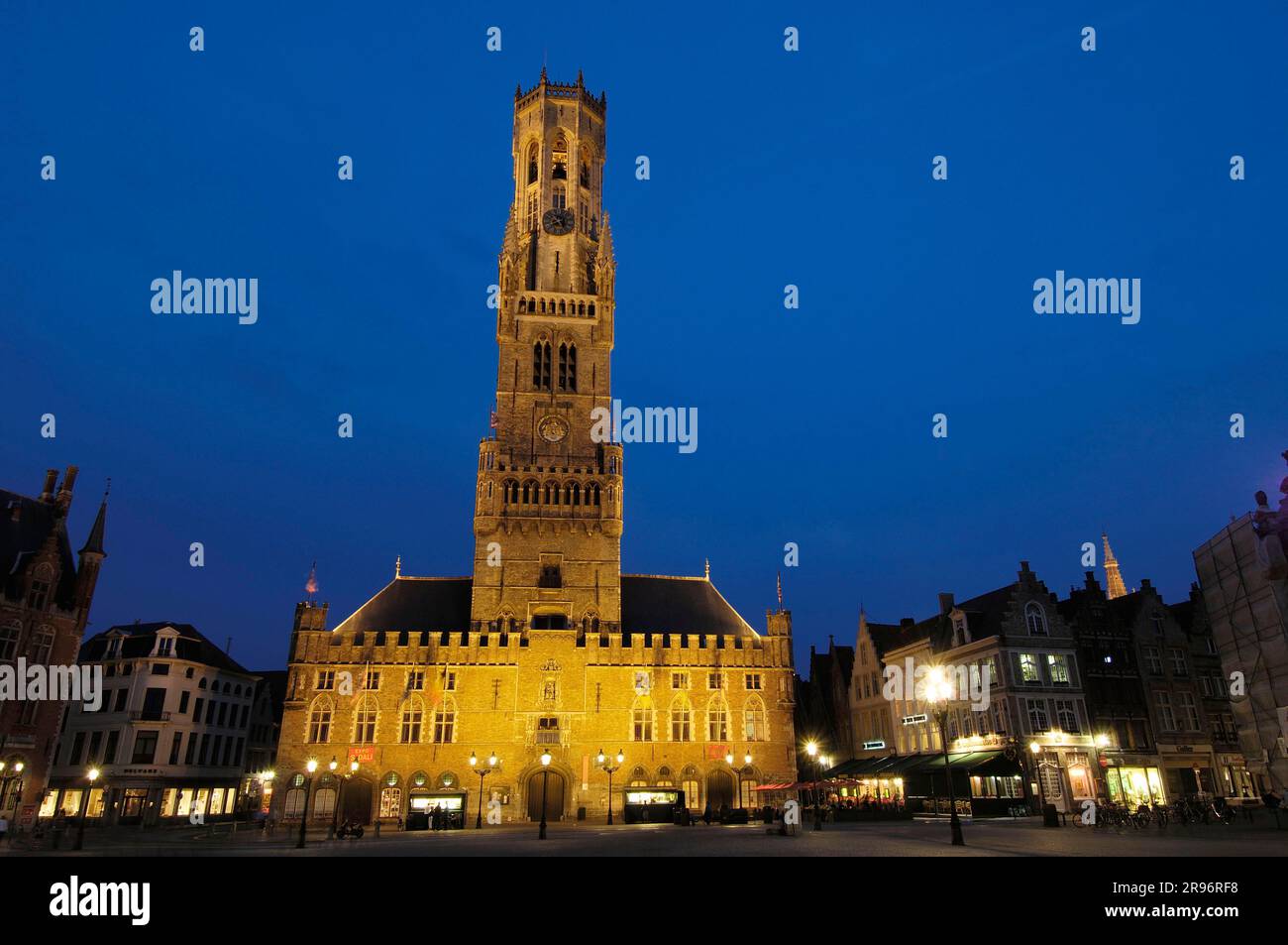 Belfry and Cloth Hall, Belfort, Grote Markt, Bruges, West Flanders ...
