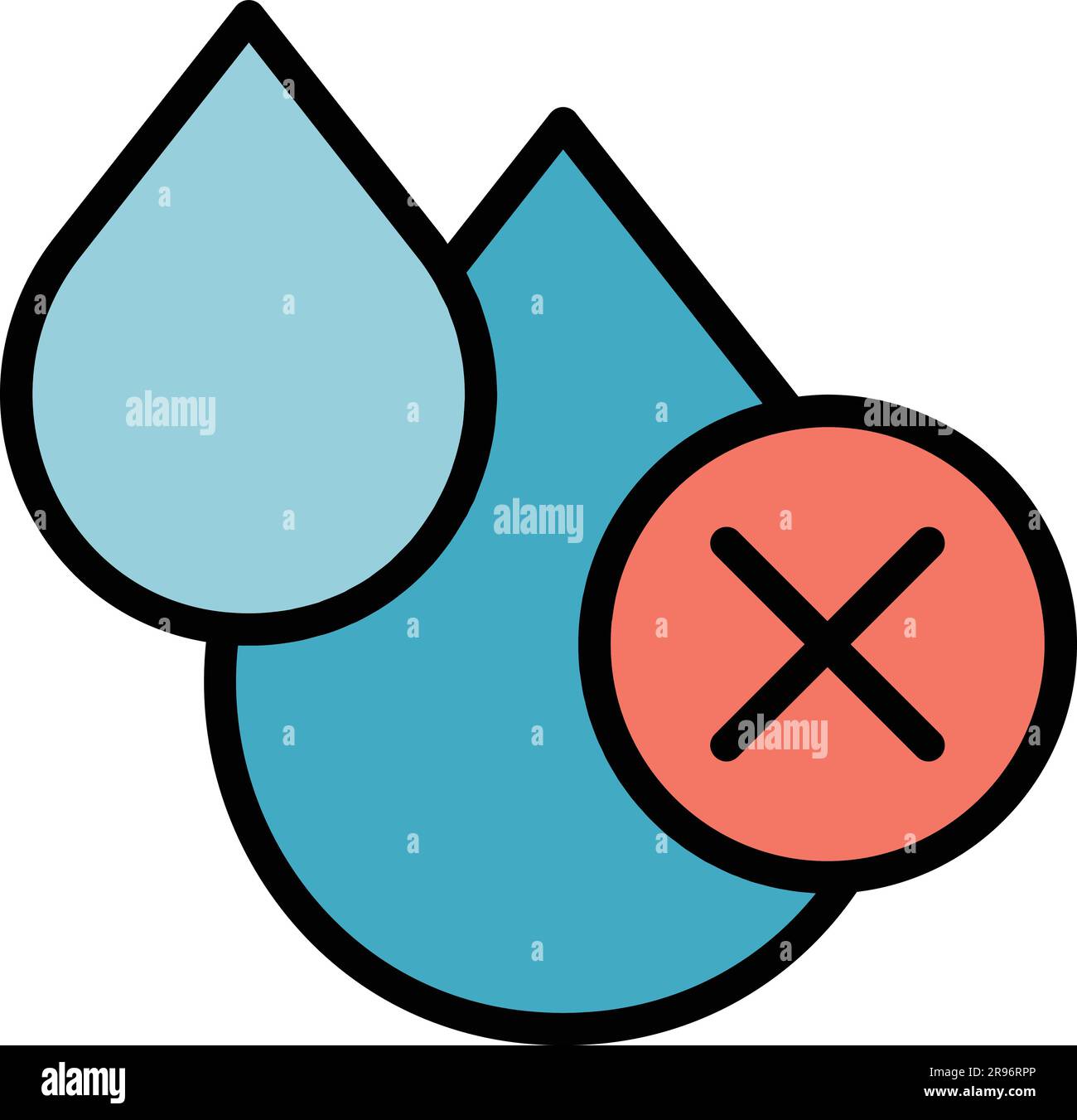 Regulated products water icon. Outline Regulated products water vector ...