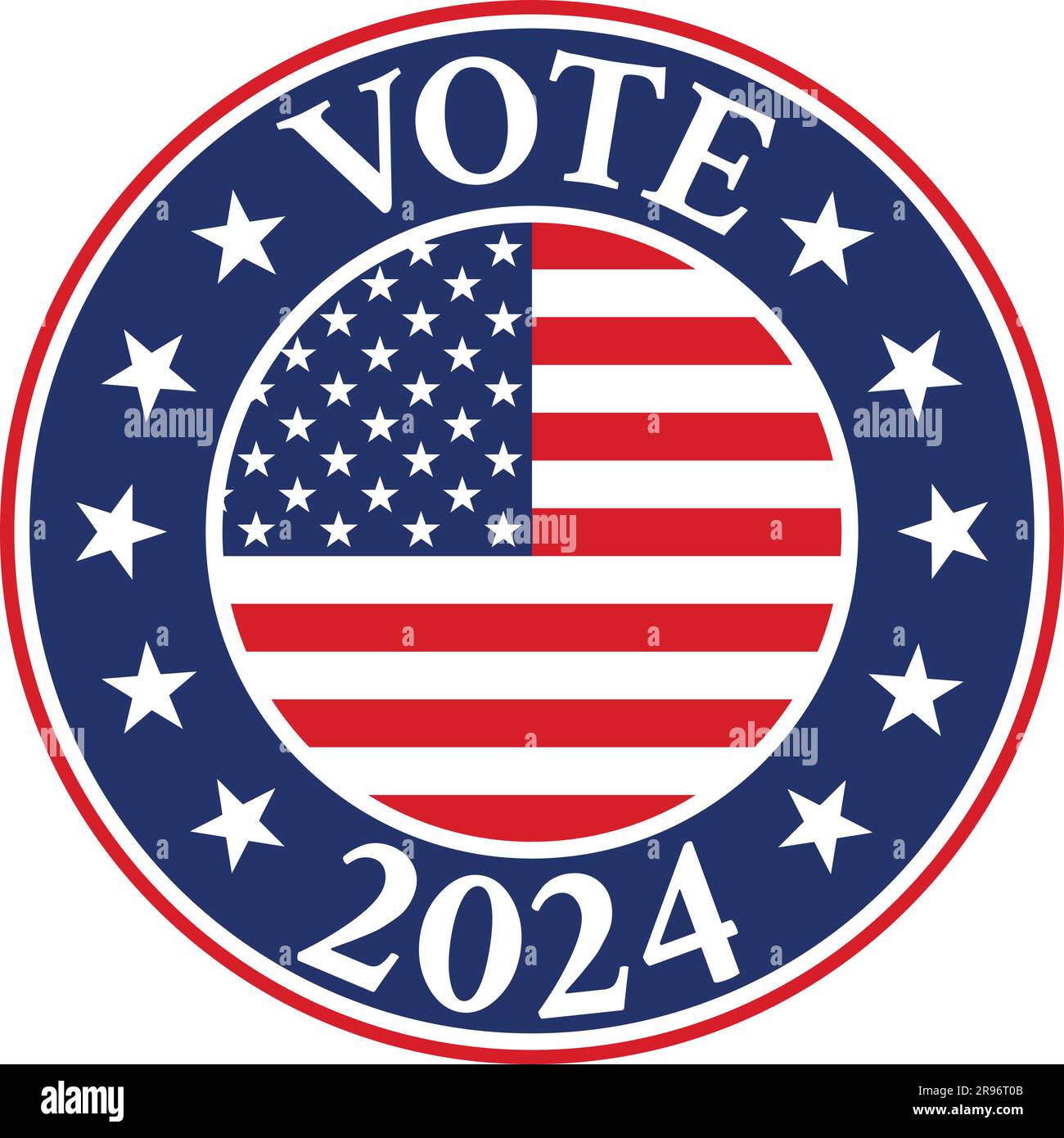 USA election 2024 vector design for pin, badge or campaign button Stock ...