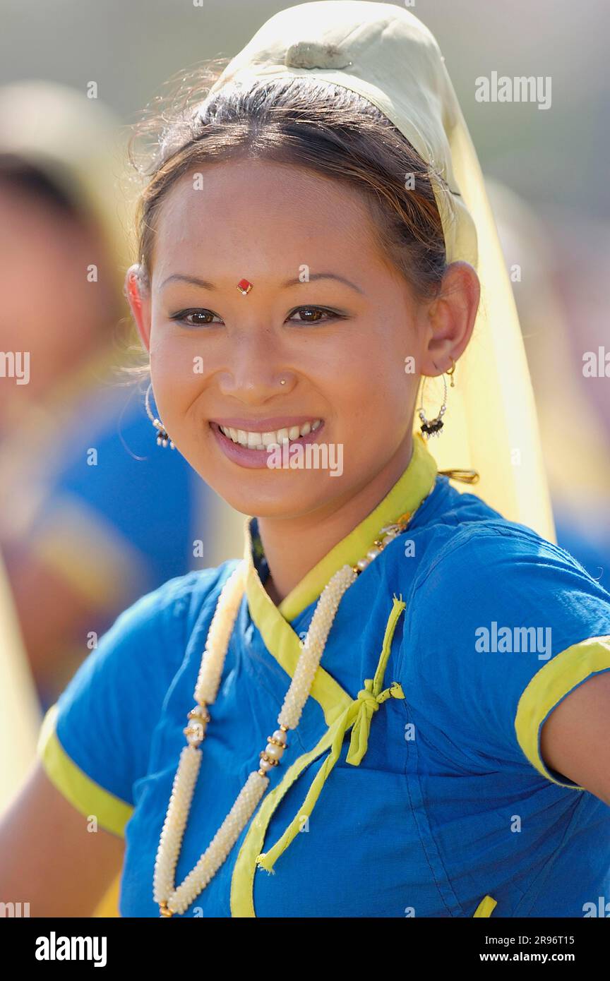 Gurung girl, Kathmandu, Nepal, Kathmandu Stock Photo - Alamy