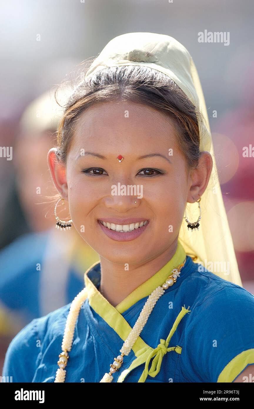 Gurung girl, Kathmandu, Nepal, Kathmandu Stock Photo - Alamy