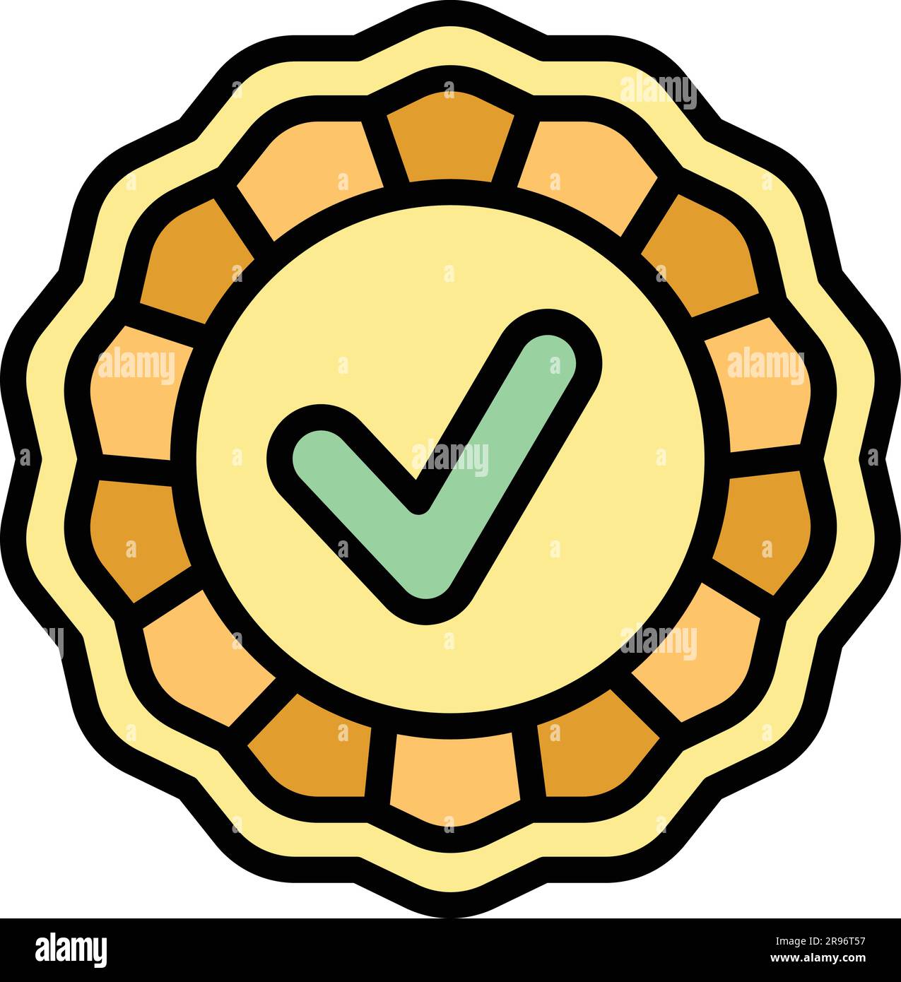 Regulated products emblem icon. Outline Regulated products emblem ...