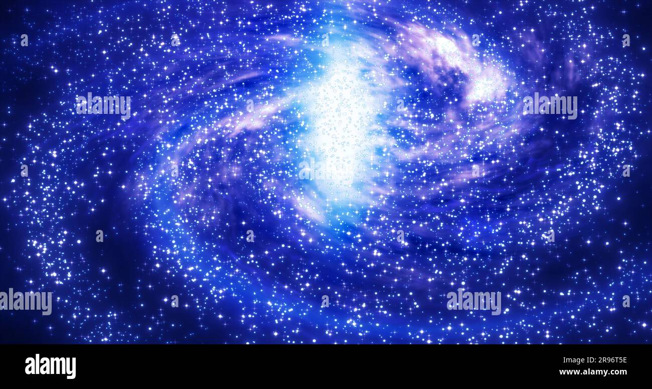 Abstract space blue galaxy with stars and constellations futuristic ...