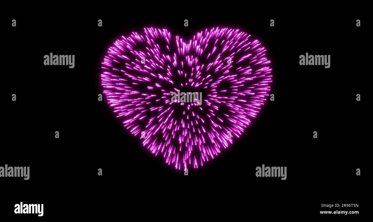 Abstract purple pink fireworks festive fireworks for valentine's day in ...