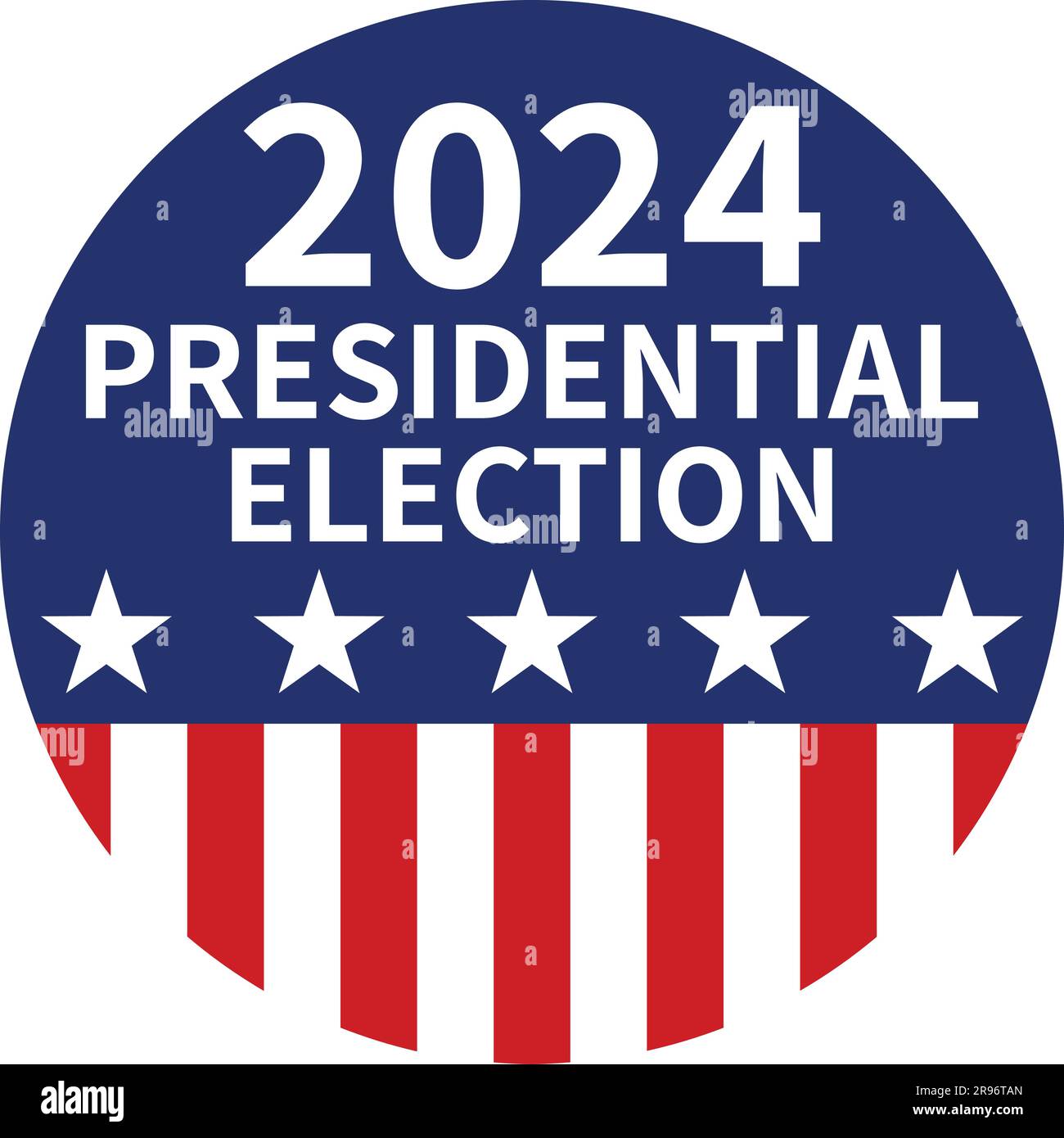 USA election 2024 vector design for pin, badge or campaign button Stock ...