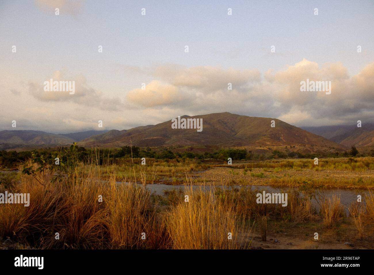 Mountains, river, and grasses in Iba, Philippines Stock Photo - Alamy