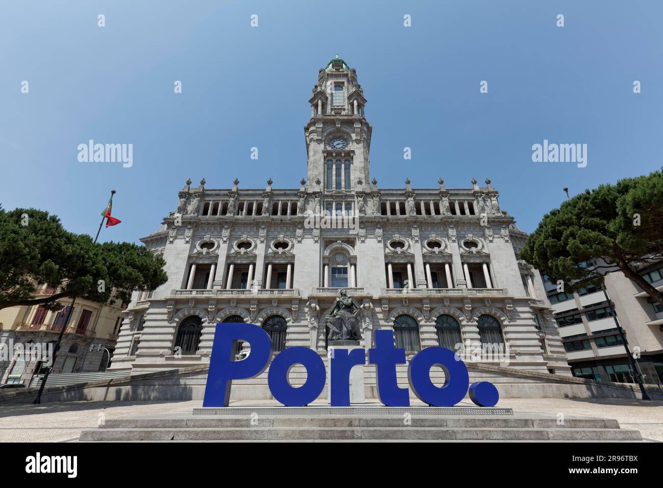 Neoclassical town hall, Camara Municipal do Porto, in front of it ...