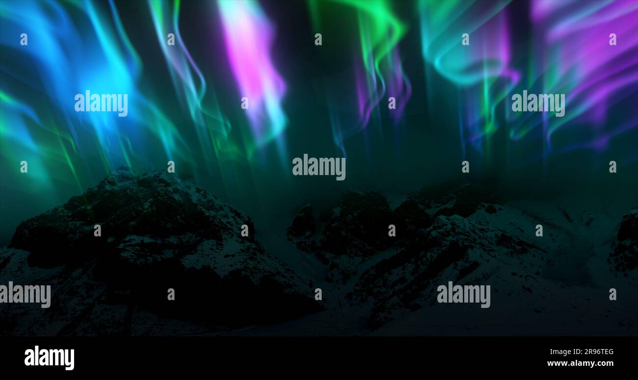 The abstract background of the multi -colored northern lights and ...