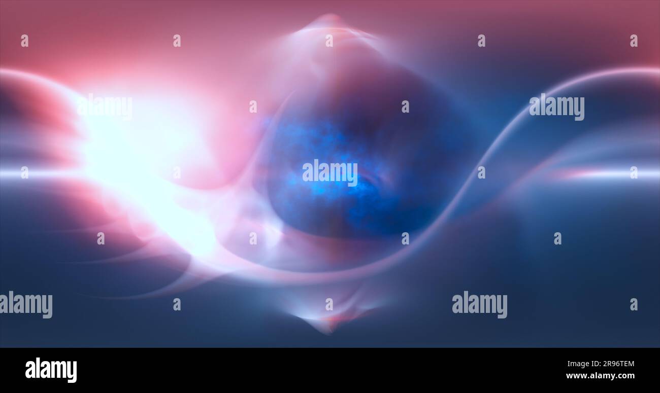 Abstract waves of iridescent glowing energy magical cosmic galactic ...