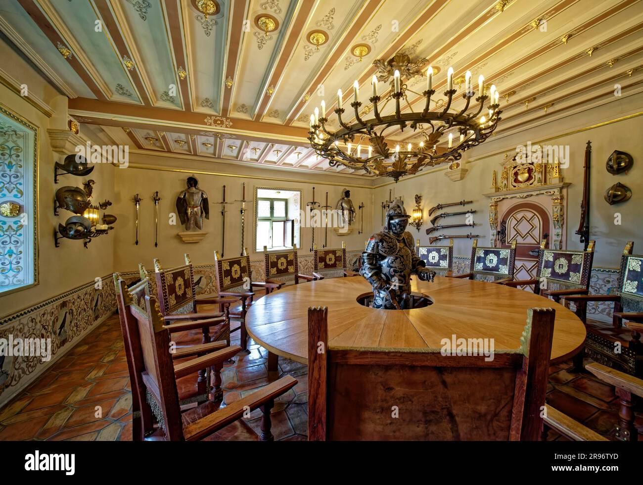 Knights' Hall, Rabenstein Castle, interior view, Rabenstein ...