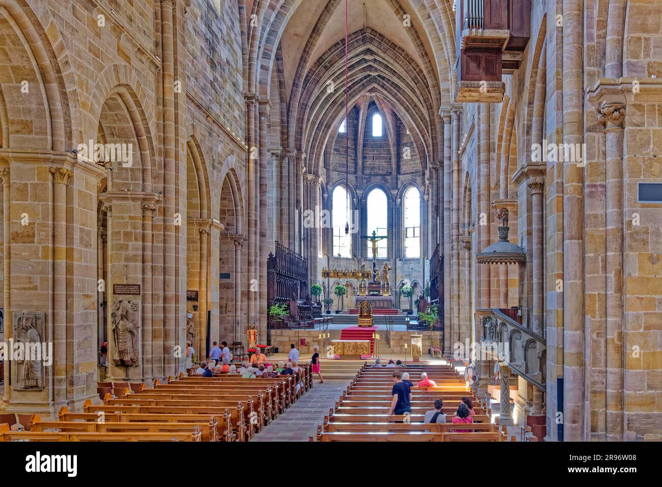 Bamberg Cathedral, interior view, Bamberg, Bavaria, Germany Stock Photo ...