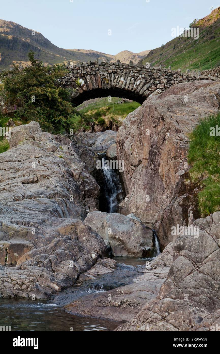 Stockley Bridge in Borrowdale in the English Lake District Stock Photo ...