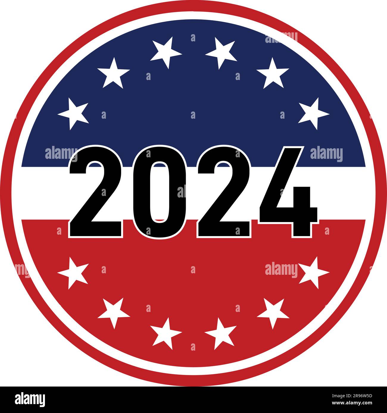 USA election 2024 vector design for pin, badge or campaign button Stock ...