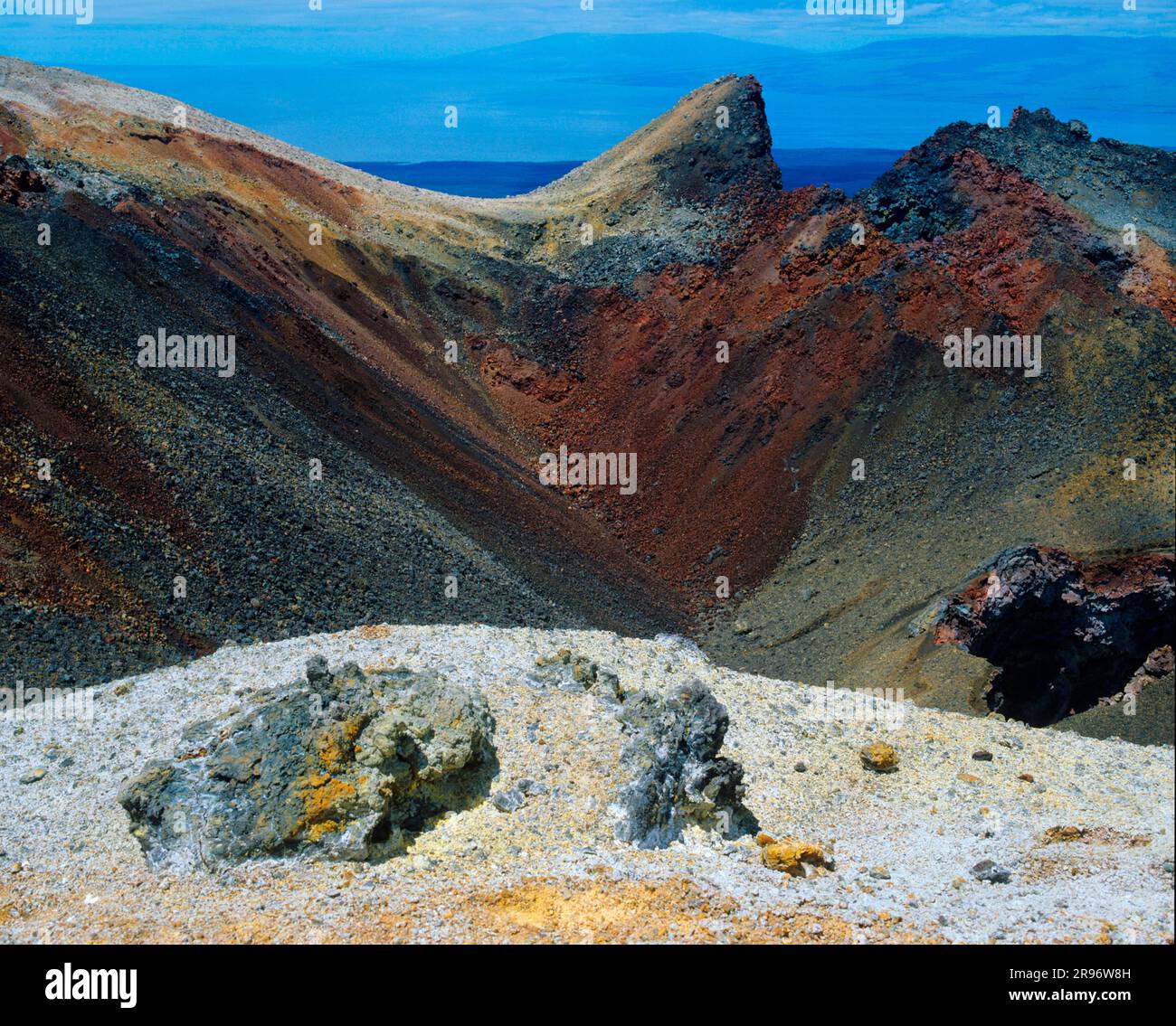 Crater of the volcano Sierra Negra, Isabela Island, Galapagos Islands ...