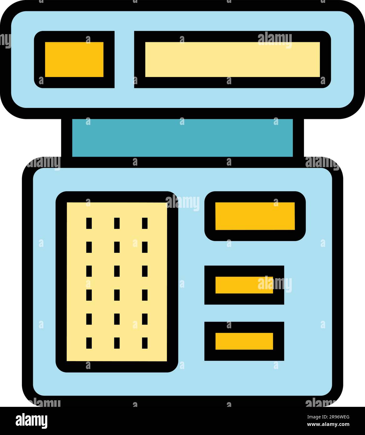 Subway ticket device icon. Outline Subway ticket device vector icon for ...