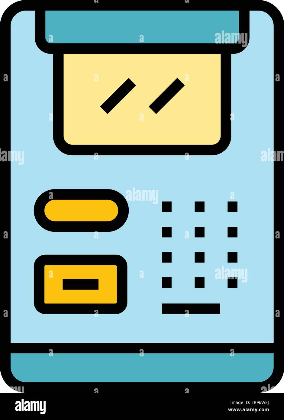 Subway ticket monitor icon. Outline Subway ticket monitor vector icon ...