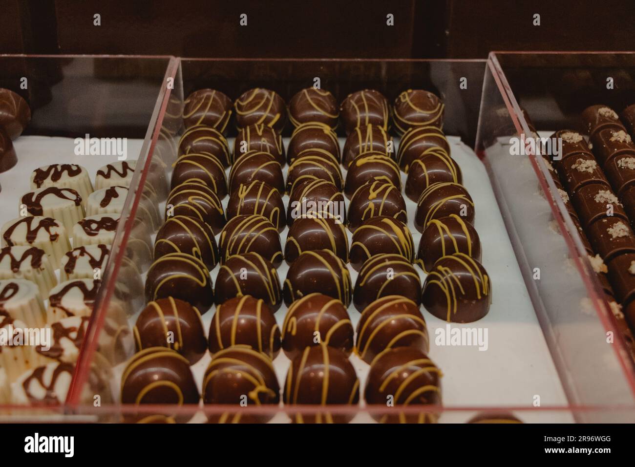 sale of chocolate truffles Stock Photo - Alamy