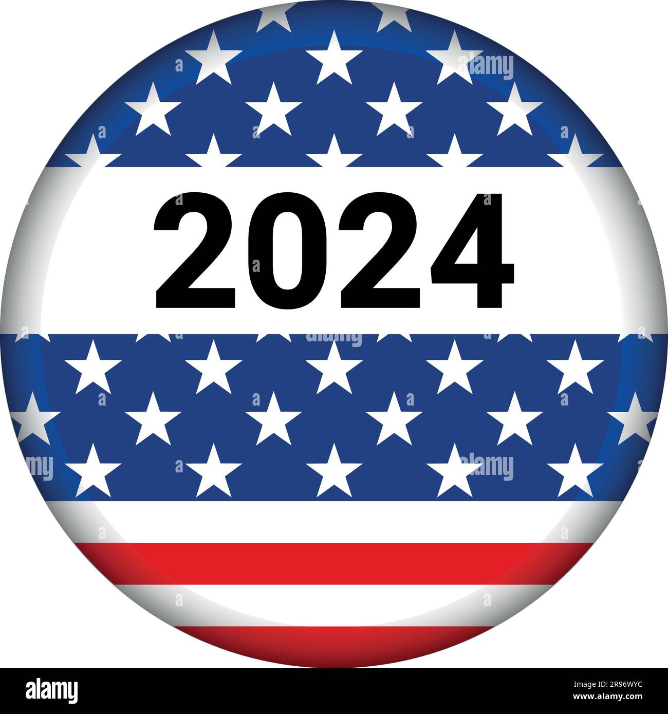 USA election 2024 vector pin, badge or campaign button Stock Vector ...