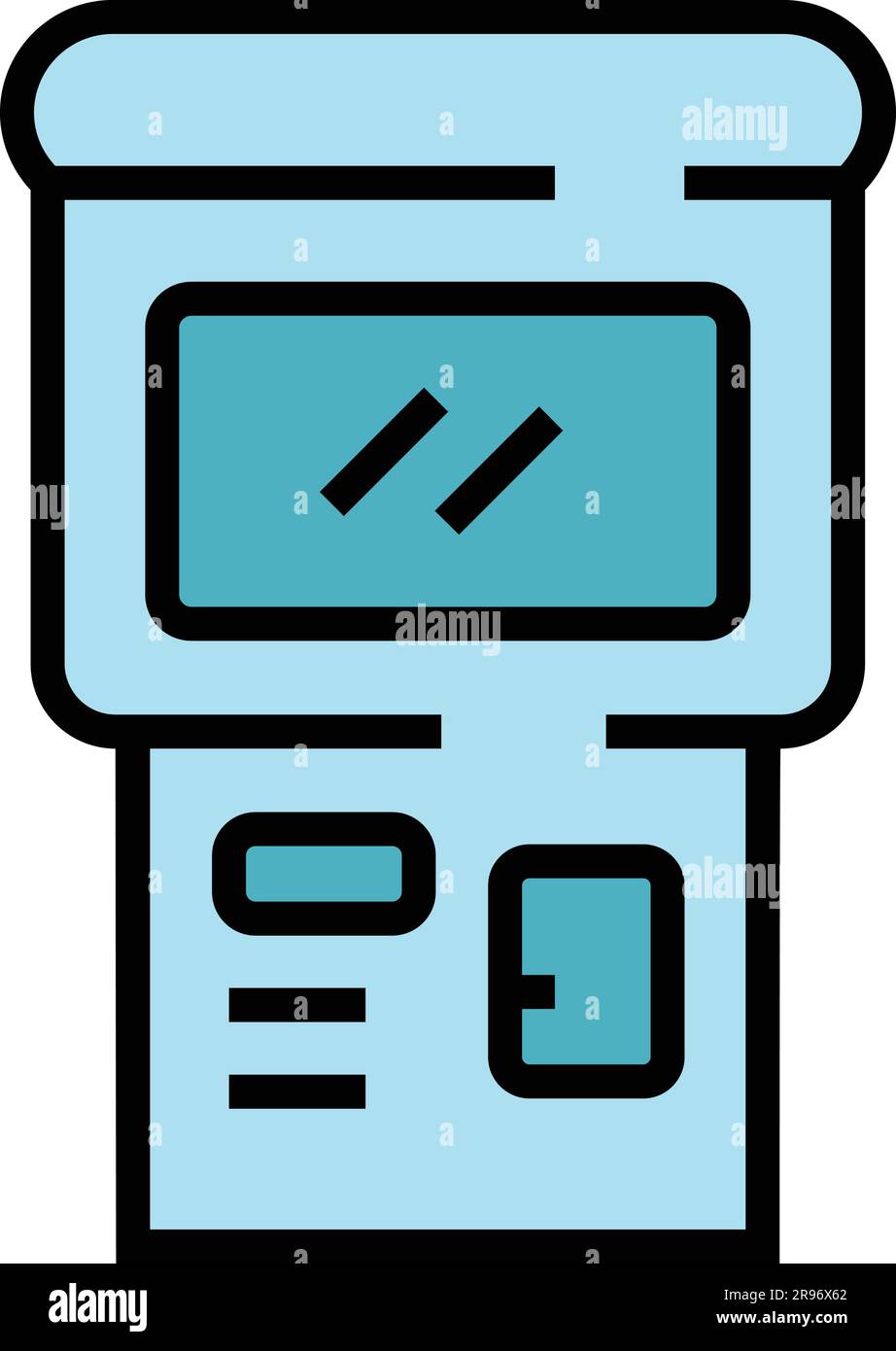 Subway ticket icon. Outline Subway ticket vector icon for web design ...