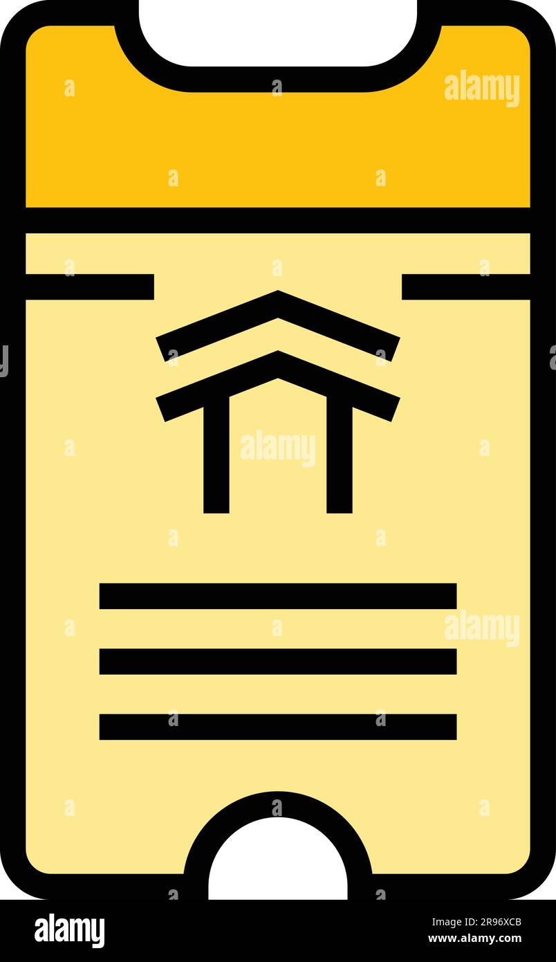 Subway ticket icon. Outline Subway ticket vector icon for web design ...